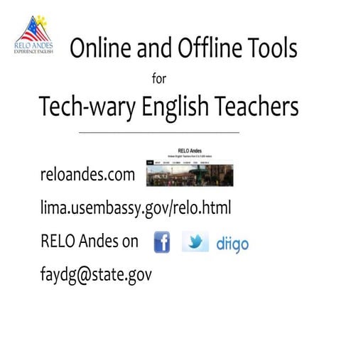 Online and offline tools for Tech-Wary Teachers | PPT