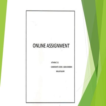 ONLINE ASSIGNMENT | PPT