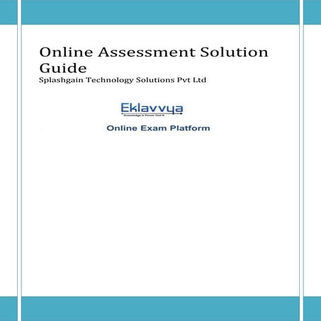 Online assessment guide eklavvya.in | Education industry | Industries