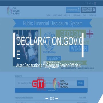 Online Asset Declaration System - Giorgi Gvasalia | PPTX