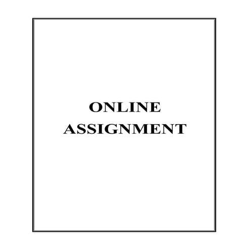 Online assignment | PDF