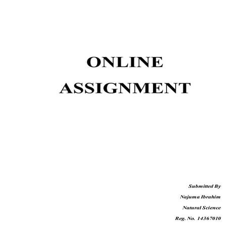Online Assignment Docx