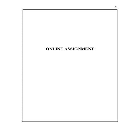 Online Assignment | PDF