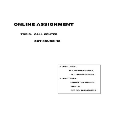 Online assignment | PDF