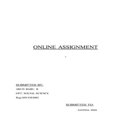 Online assignment | DOCX | Education