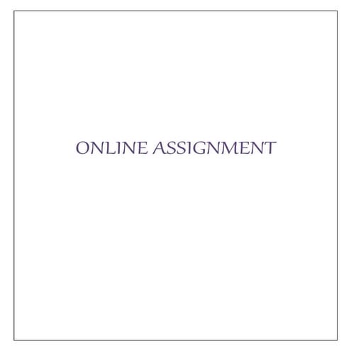 Online assignment | PDF