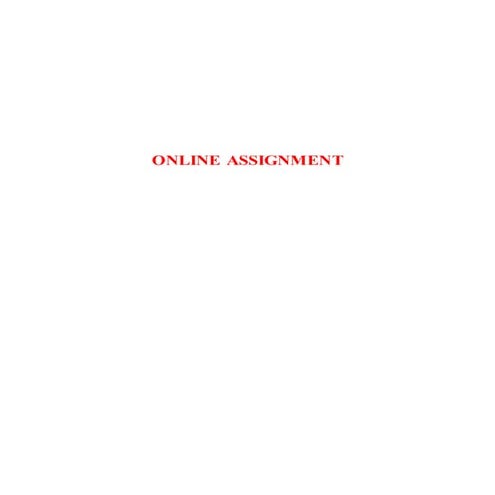 Online assignment | PDF