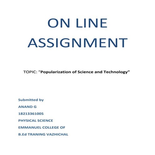 On line assignment edited | PDF