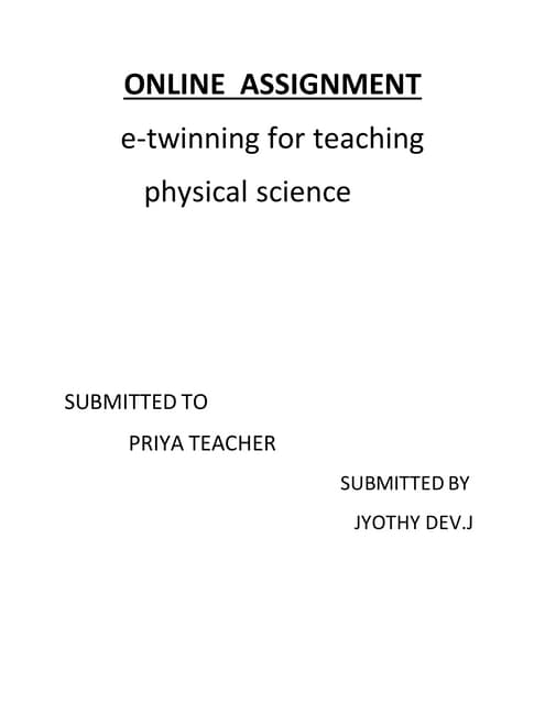 Online assignment | DOC | Education