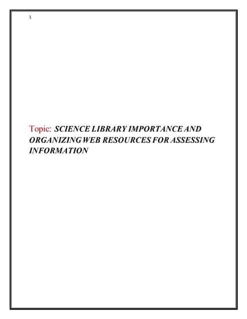 Assignment about library | PDF
