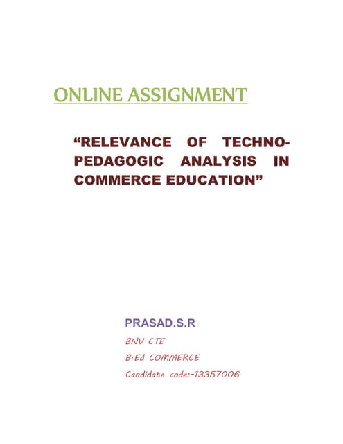 Technological pedagogical content knowledge BEd | PDF