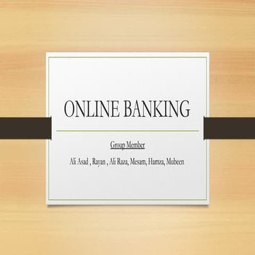 ONLINE BANKING information technology lecture | PPTX