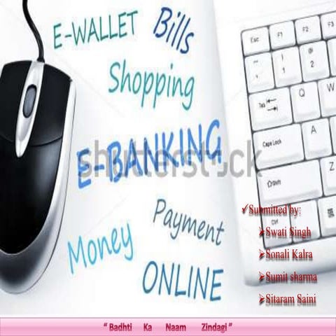 E banking of axis bank | PPTX