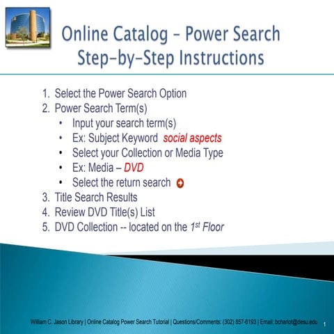 Online catalog power search | PPTX