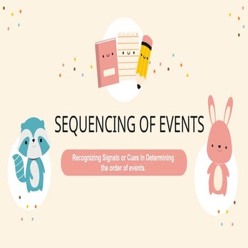 Online Class sample ppt for Sequencing of events and chronological ...