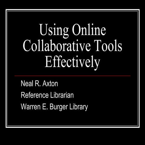 Online Collaborative Tools | PPTX