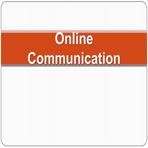 Online communication | PPTX