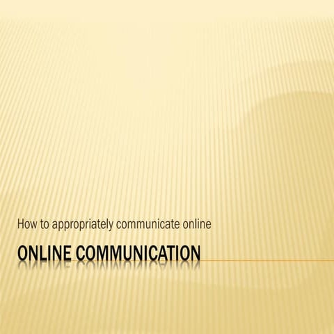 Online communication | PPT
