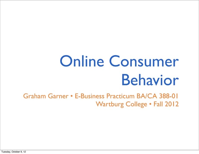 Consumer behavior models | PPTX