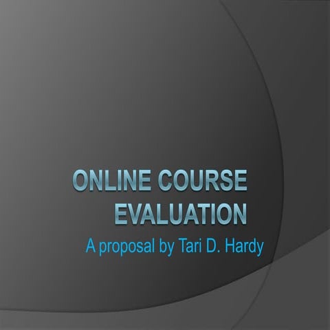 Online course evaluation | PPTX