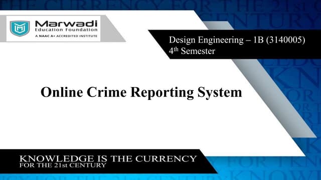 Online Crime Reporting System Presentationpptx 2862