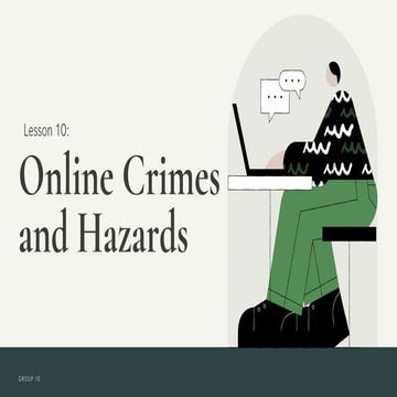 Computer 10: Lesson 10 - Online Crimes and Hazards | PDF