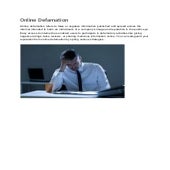 Online defamation | PDF