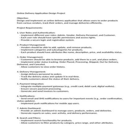 Online Delivery Application Design Project.docx