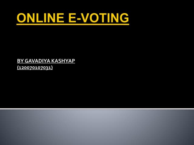 Online voting system project | DOCX