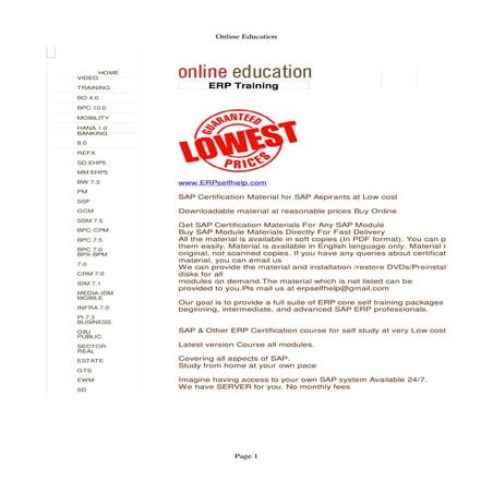 SAP PLM Certification Material | PDF