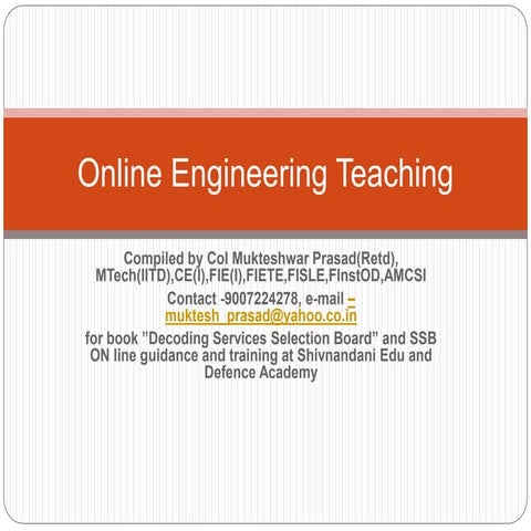 Online engineering education in india | PPT