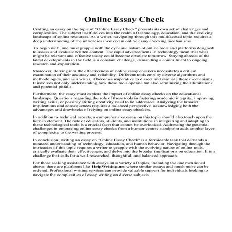 Online Essay Check.pdf | Retail Industry | Industries