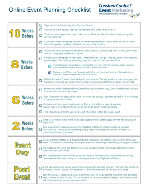 Event checklist | PDF