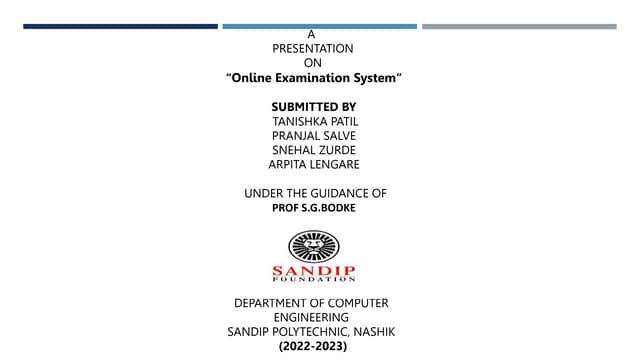 Online Examination System(PPT)6th Sem.pptx Online Examination System(PPT)6th Sem.pptx