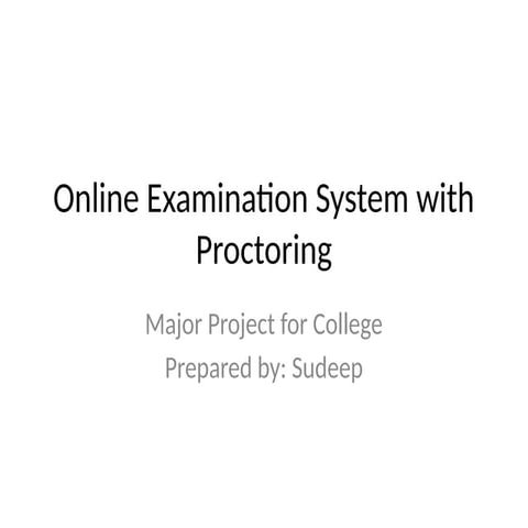 online_exam_proctoring.pptx mmmmmmmmmmmm | PPTX
