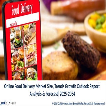 Online Food Delivery Market Trends & Forecast 2025–2034 | PPTX