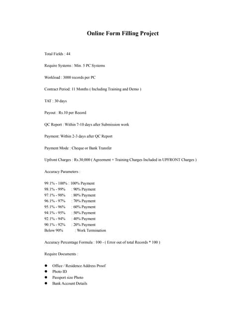 Offline form filling project | PDF