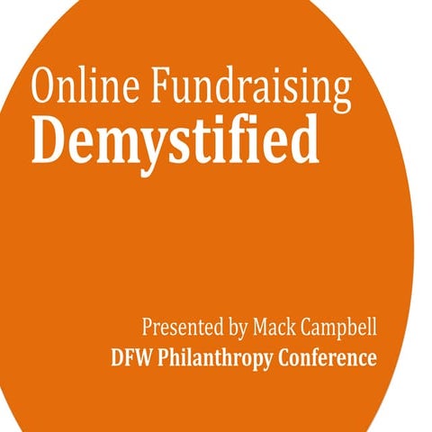 Online Fundraising Demystified | PPT
