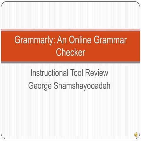 Online grammar checkers | PPTX