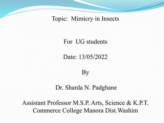 Mimicry (Evolutionary Biology) | PPTX | Reptiles | Pets