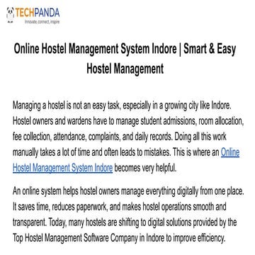 Online Hostel Management System Indore | One Solution for Smart Hostels ...