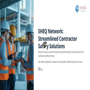 Online Induction Portal for Contractor Safety and Training | PPTX