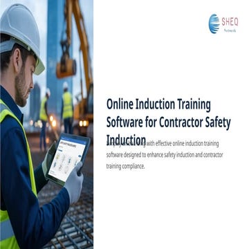 Online Induction Training Software for Contractor Safety Induction | PPTX