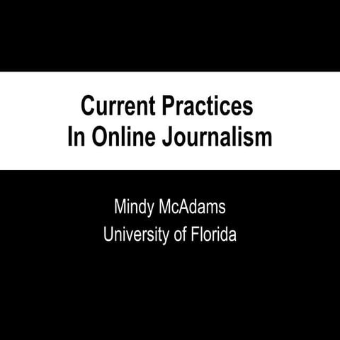 Online Journalism Practices | PPS