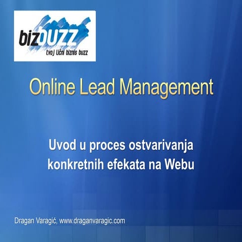 Online lead management - BizBuzz 2010 | PDF