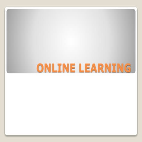 Online learning | PPTX