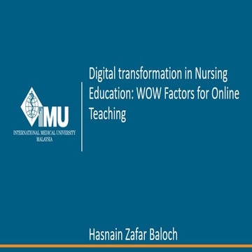 Digital transformation in Nursing and Nursing Education : WOW Factors ...