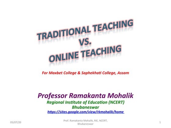 Online vs Traditional Learning | PPT