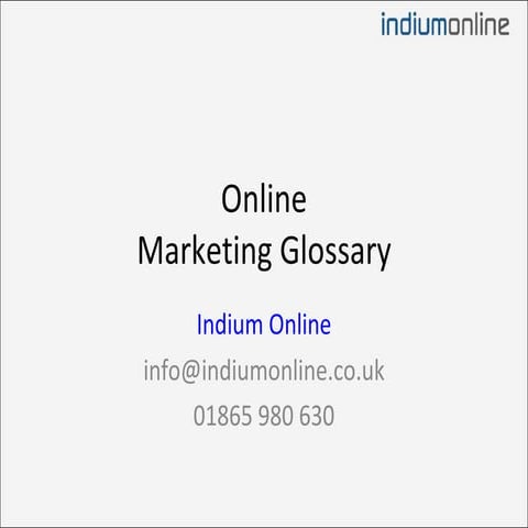 Digital Marketing: Glossary Of Common Terms and Phrases | PDF