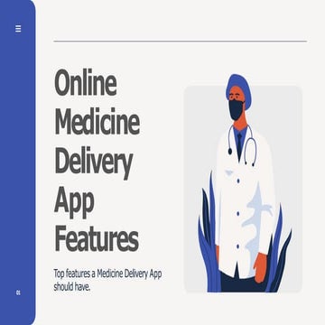 Online medicine delivery app features | PPTX